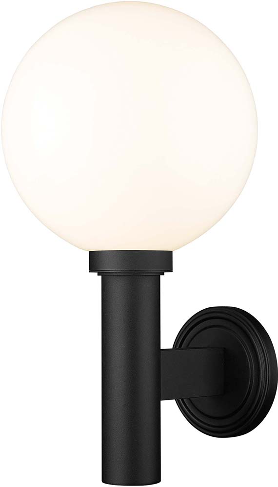 Z-Lite 597B-BK Laurent Contemporary Black 12" Outdoor Wall Lighting Fixture - ZLT-597B-BK
