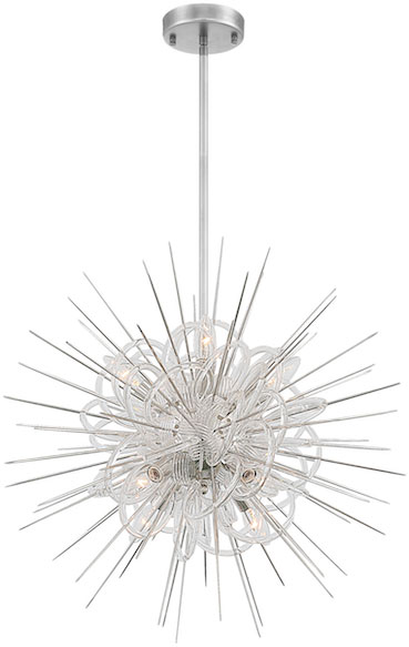 Zeev Lighting CD10267/8/PN Flare Contemporary Polished Nickel 24 ...