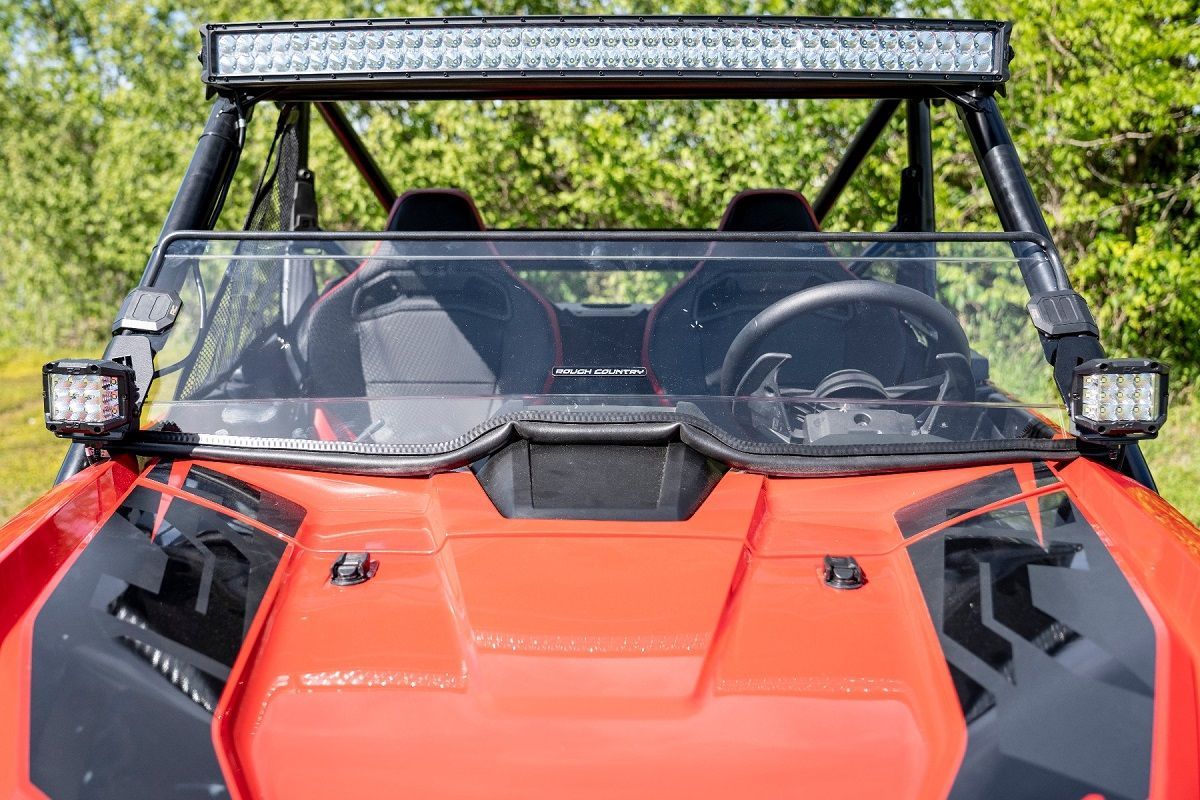 Rough Country Scratch Resistant Poly Half Windshield for Honda Talon