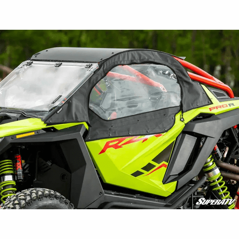 SuperATV Soft Cab Enclosure Upper Doors for Polaris RZR Pro R