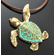 Bronze Loggerhead Turtle Pendant