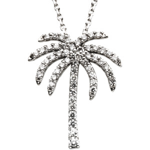 Diamond Palm Tree Necklace - Ocean Offerings