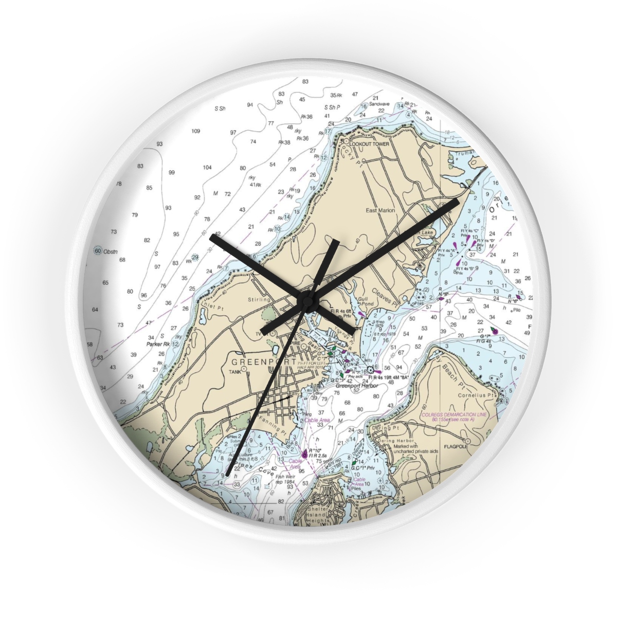 Nautical Chart Wall clock - Ocean Offerings