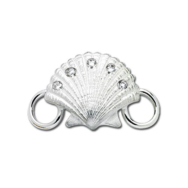 LeStage Scalloop Shell with Diamonds Convertible Bracelet Clasp