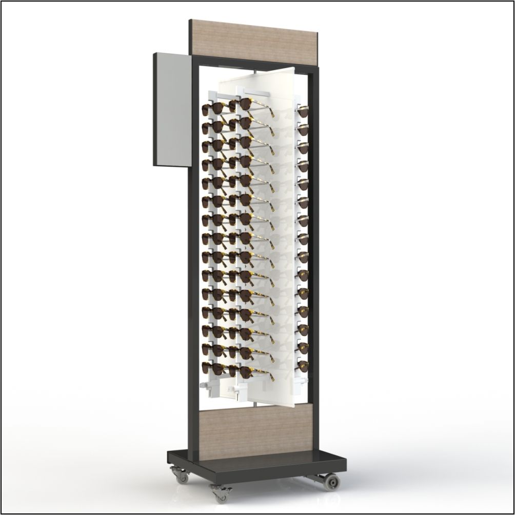 Basalt Locking Optical Frame Display – For 64 Frames