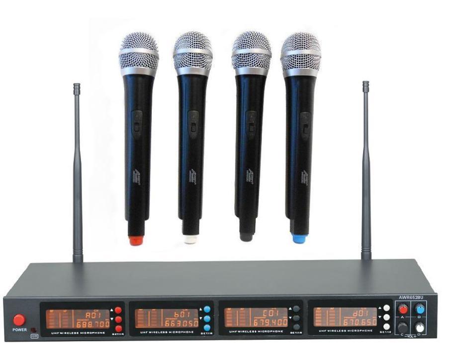 Audio 2000's AWM6528U UHF 4-Ch Wireless Microphone System