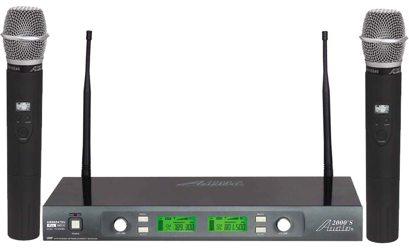Audio 2000's AWM6547DU UHF Diversity PLL Wireless Microphone
