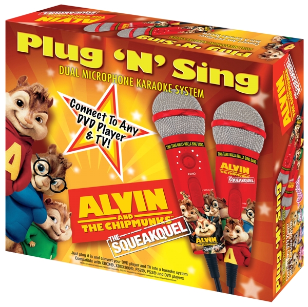 Emerson MM207A Alvin & The Chipmunks Dual Plug N Sing Microphone Open Box