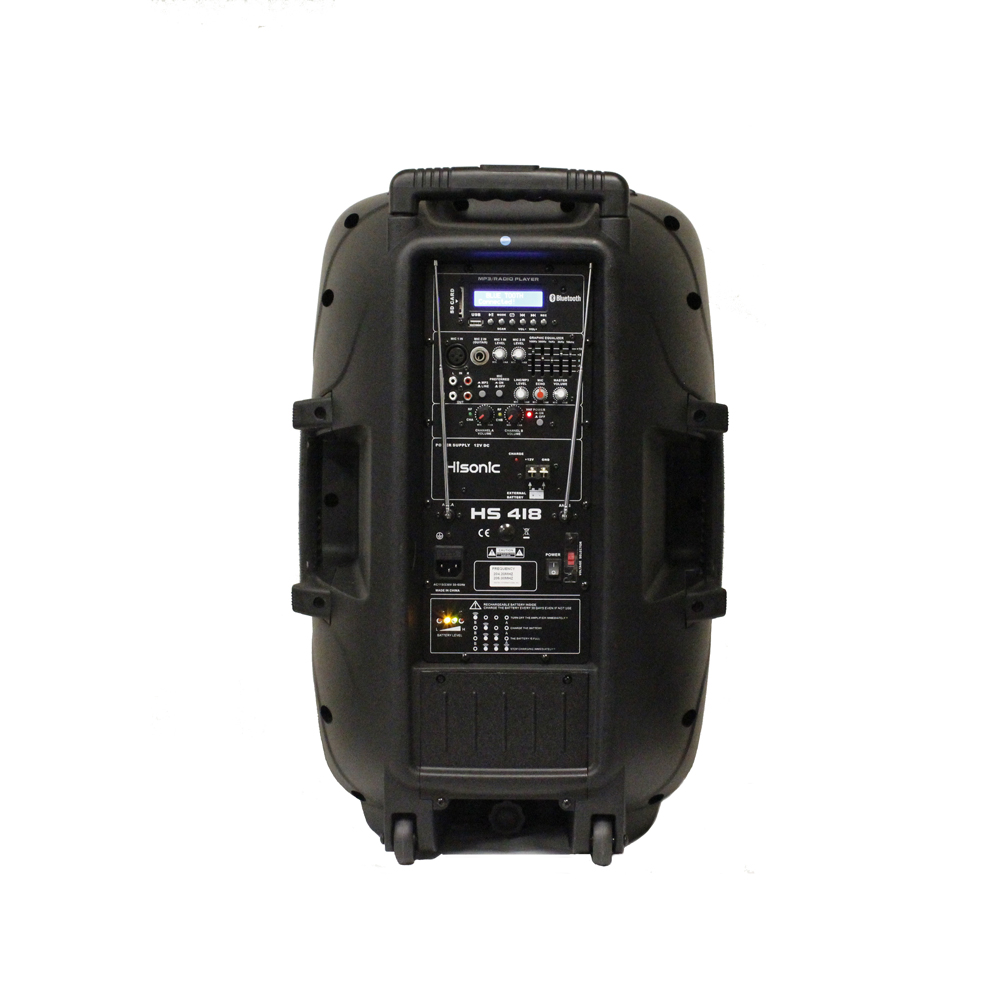 Hisonic HS418 15" Wireless Rechargeable PA System with Built-in Dual ...