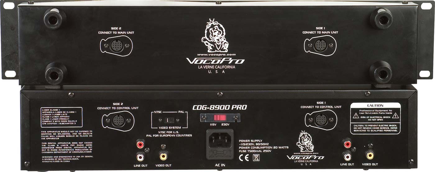 VocoPro CDG-8900 PRO Dual Tray CD/CD+G Karaoke Player