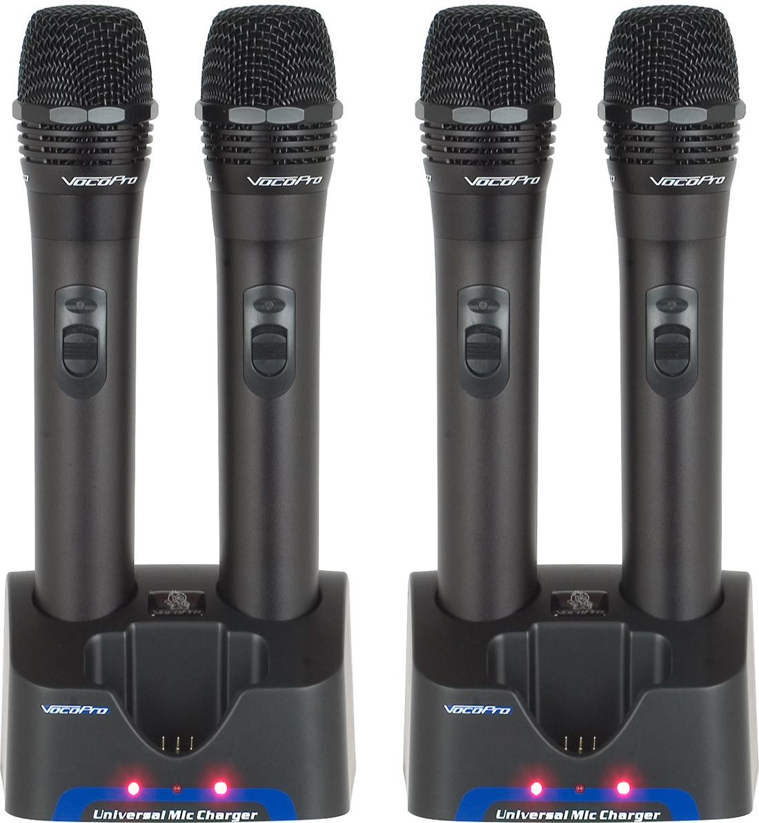 VocoPro UHF-5805 4-Ch UHF Rechargeable Wireless Microphone System (900MHz)