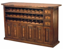 Rustic Hammered Copper and Old Wood Buffets, Hutches and Kitchen Islands