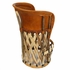 Set of 2 - Mexican Equipale Bar Stools with Cushioned Seat
