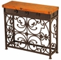 Gate Console Table Base with Copper Top