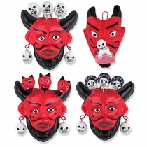 Mexican Folk Art Masks Painted Coconut Masks
