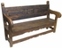 Rustic Old Door Mexican Colonial Bench