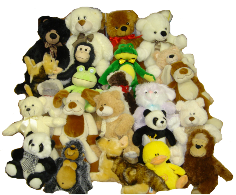 #JN10, 9"-14" STUFFED ANIMALS MIX (selling by dozen) - Stuffed animals mix