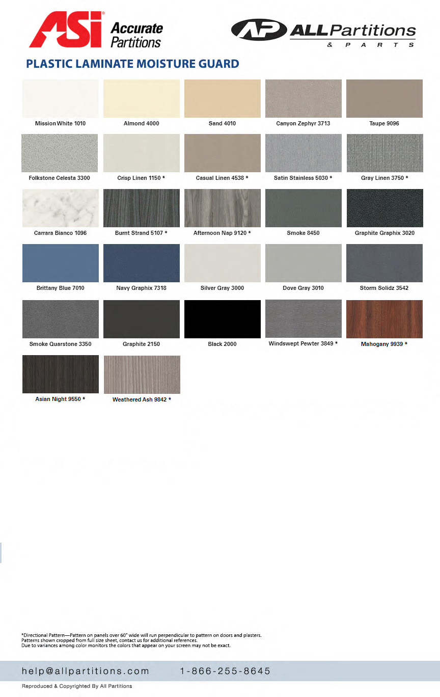 Free Standing - Ceiling Hung - Plastic Laminate Partitions | All Partitions