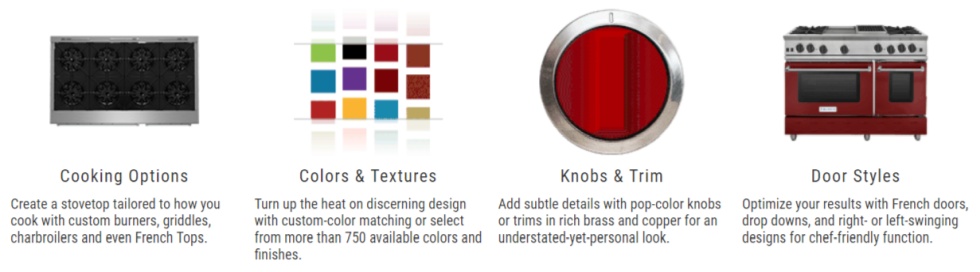 BlueStar Ranges and Appliances are available in over 1000 custom colors